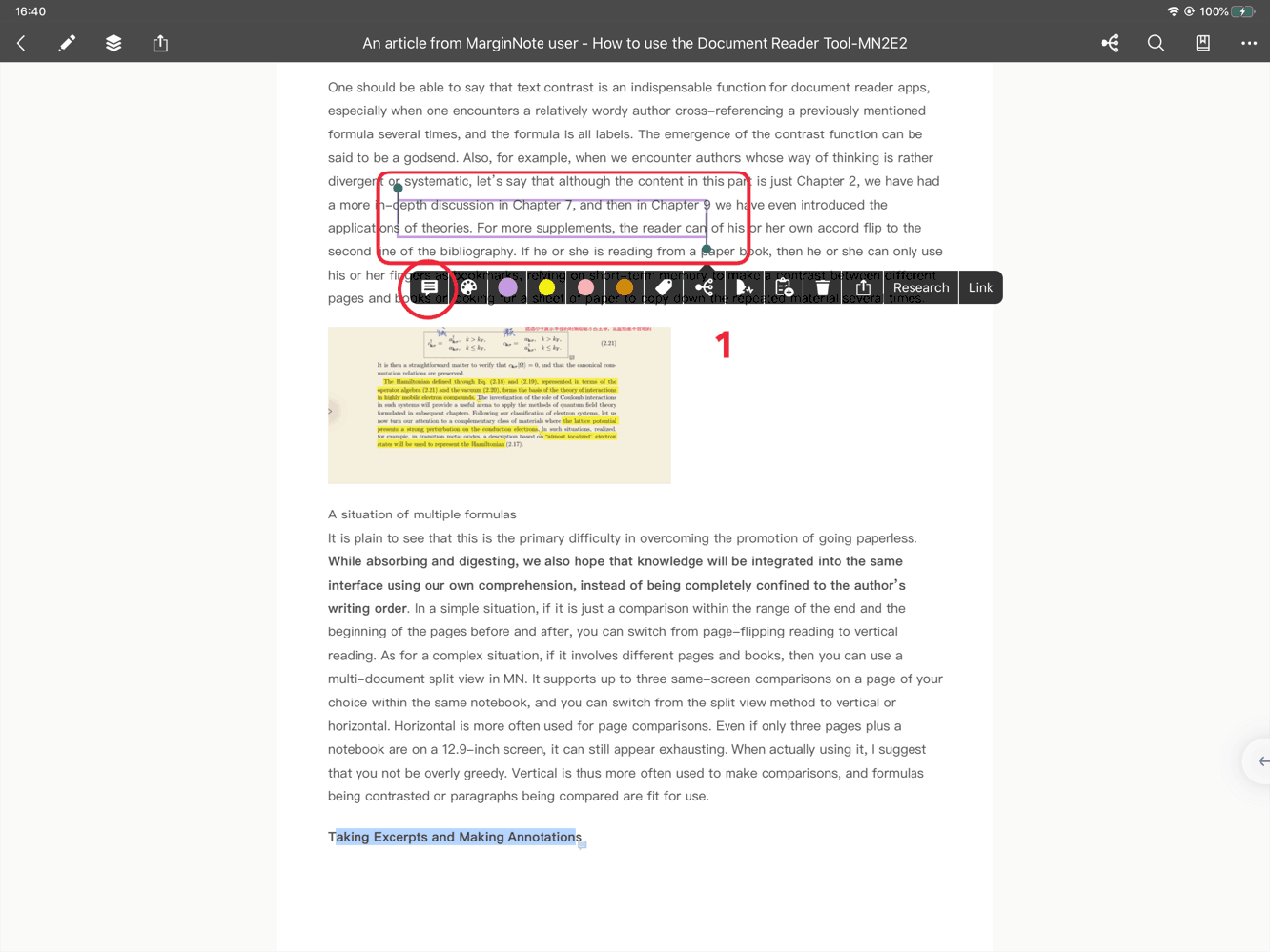 Adding annotations to card comments - Flashcard - Marginnote