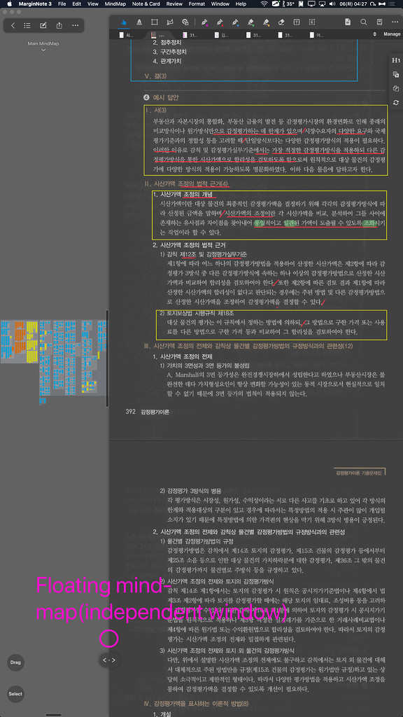 Floating mindmap - Feature Requests - Marginnote