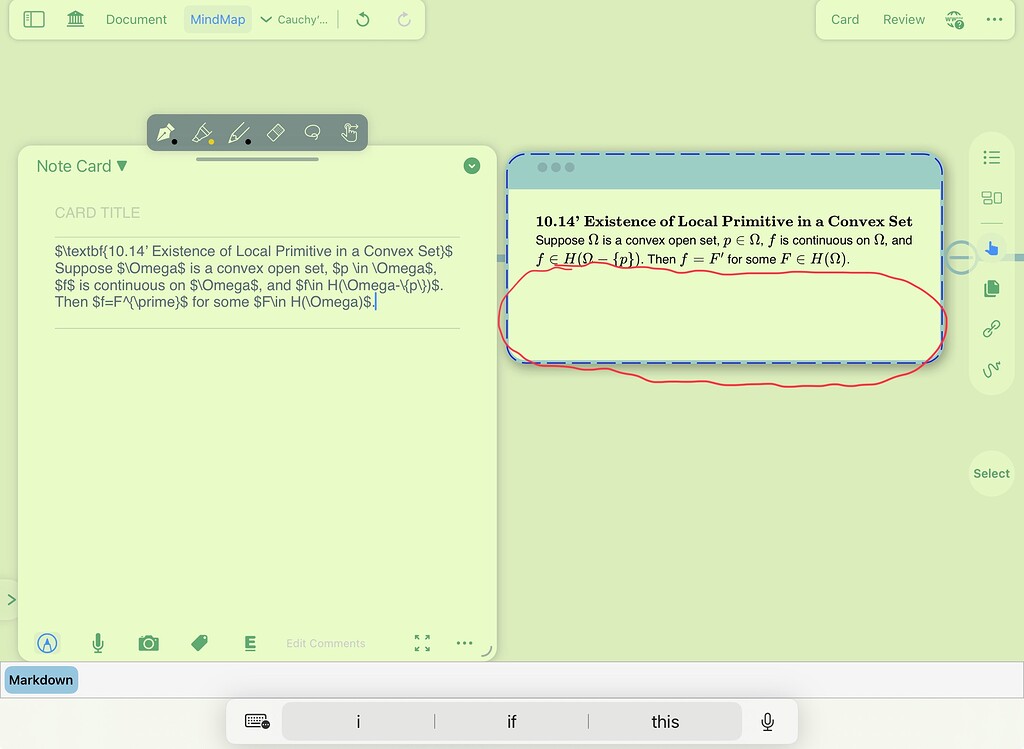 Unexpected Blank Appears on the Note Card When the Note Texts ...